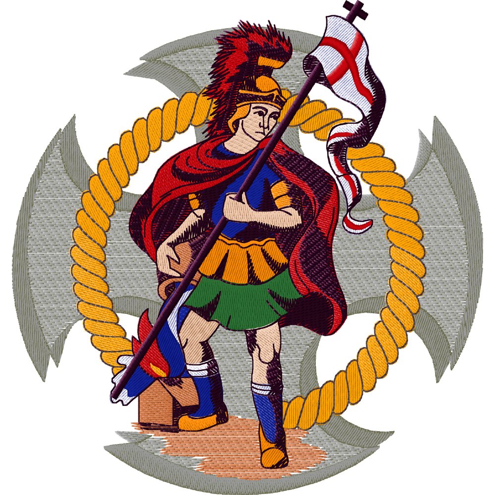 Feuerwehrmotiv St. Florian Dezent gestickt